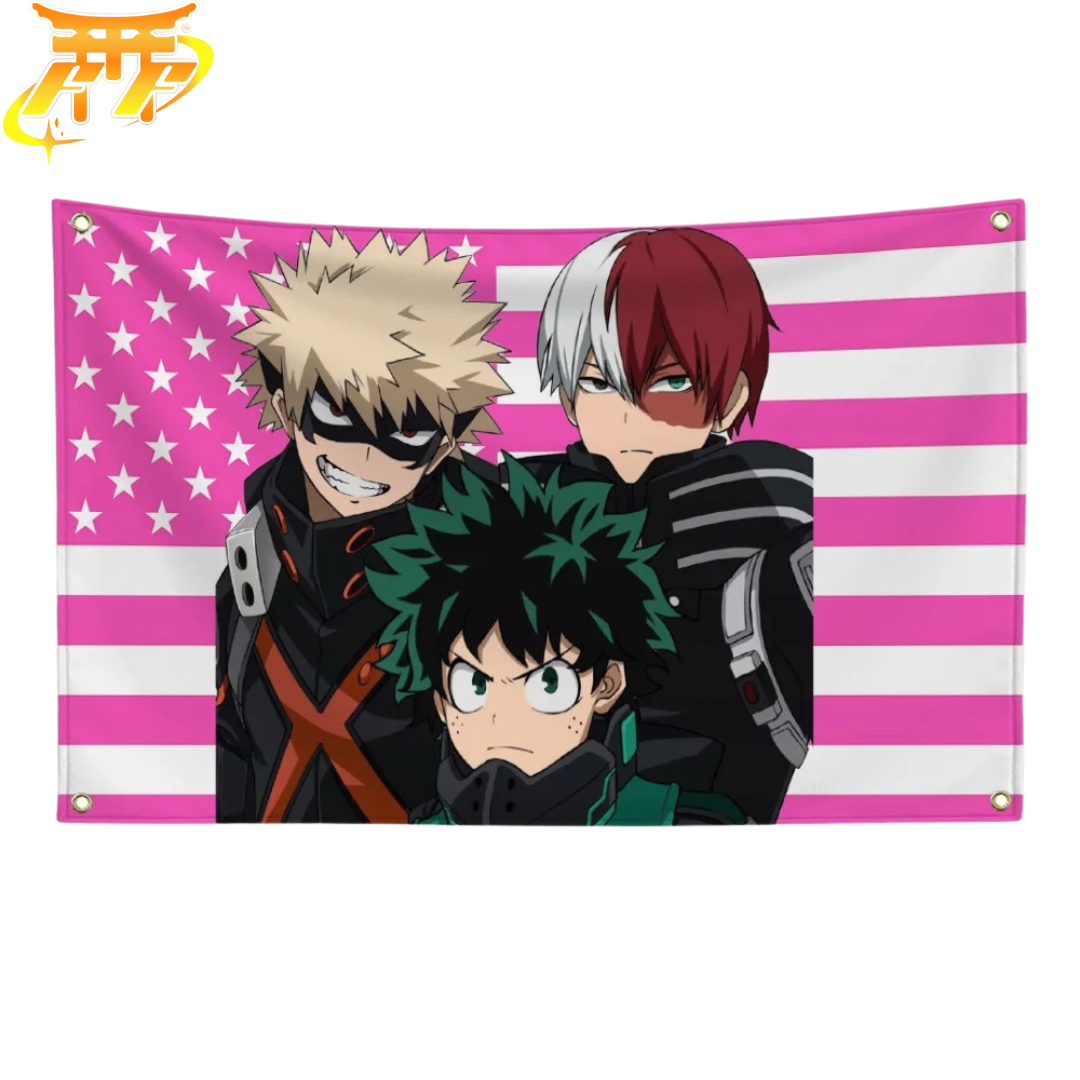 Drapeau "Trio De Héros" – MHA™ – Figurine Manga France®