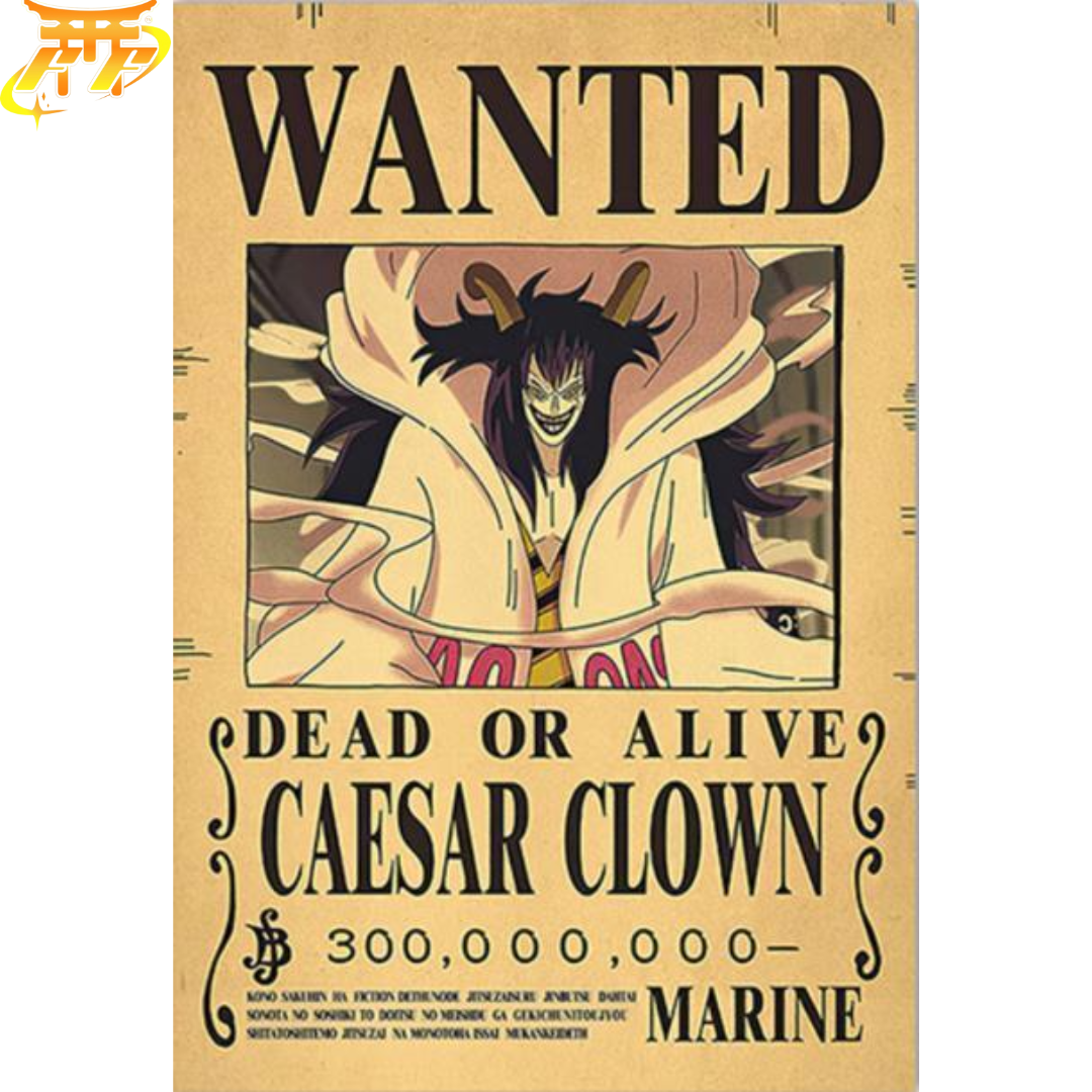 Poster Wanted César - One Piece™ – Figurine Manga France®